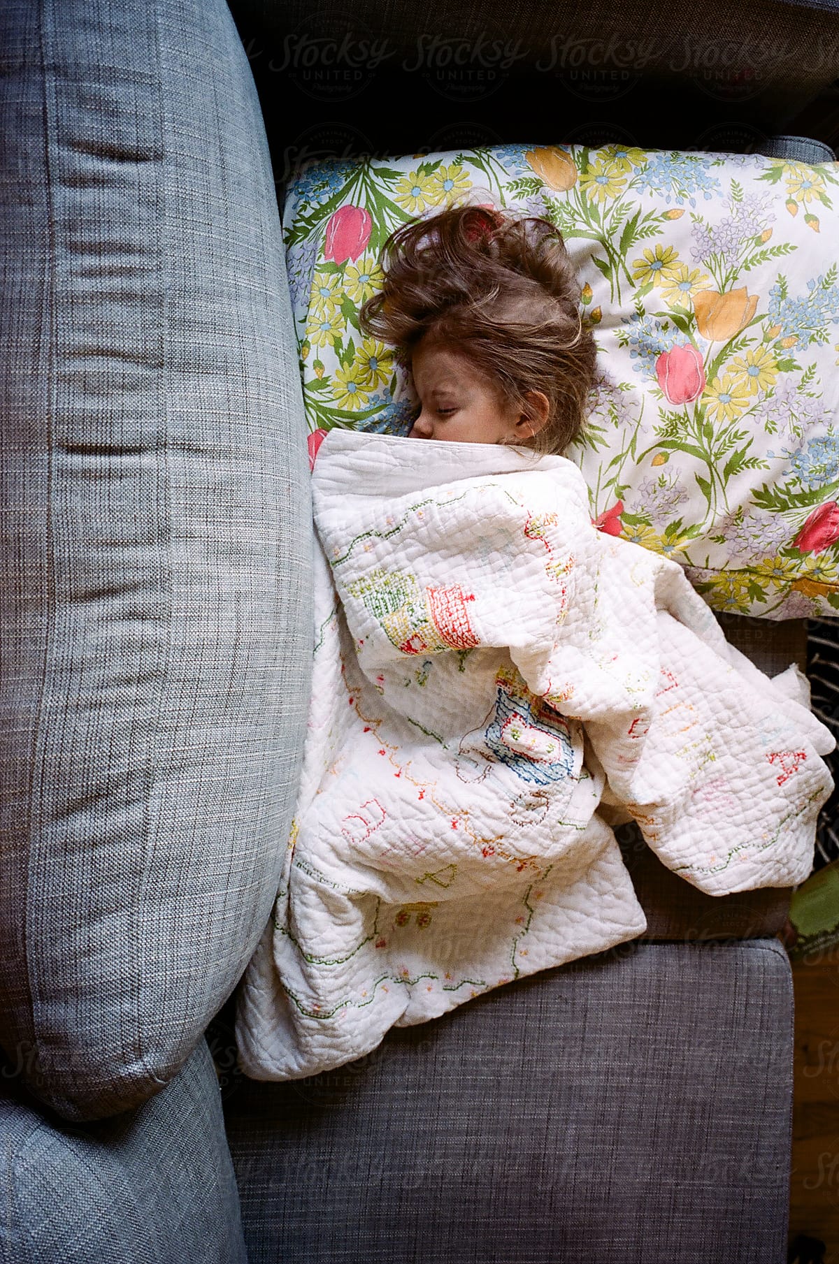 "Little Girl Napping On Couch" by Stocksy Contributor "Maria Manco ...