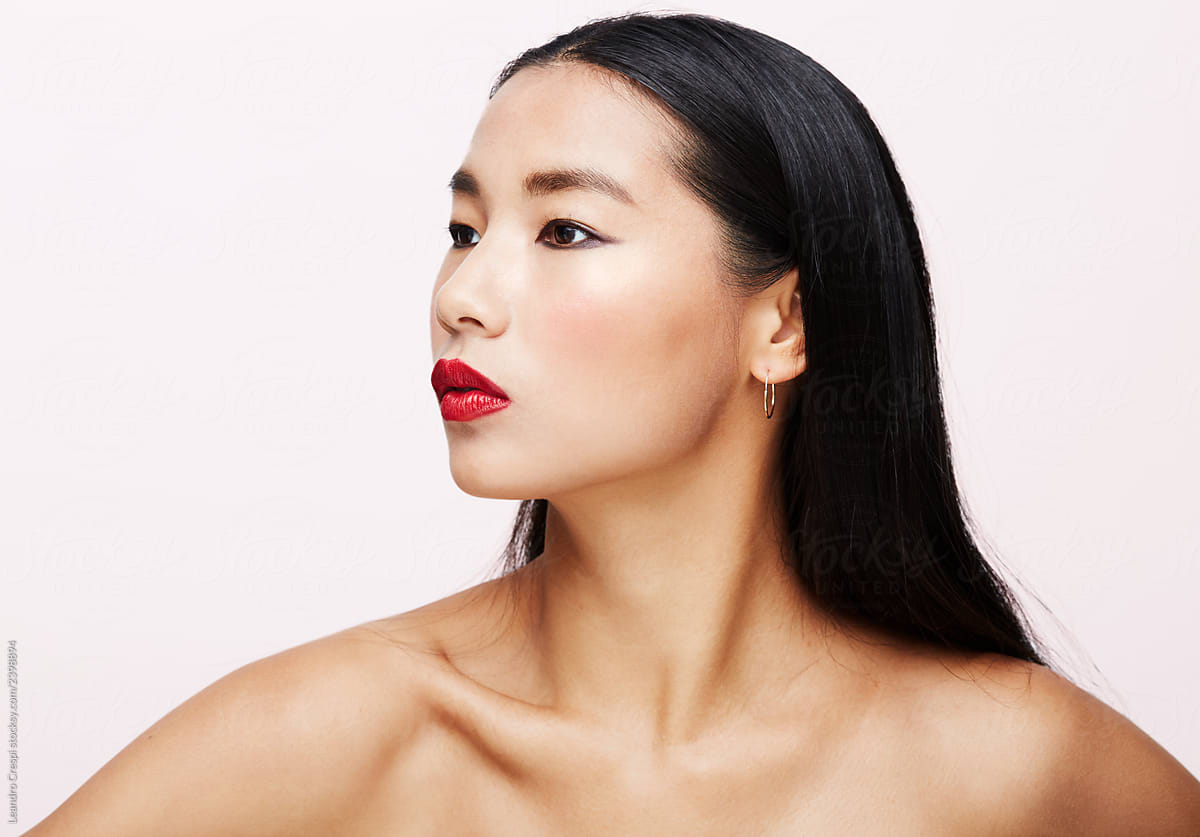 "Fresh Beauty Portrait Over Pink" by Stocksy Contributor "Leandro ...
