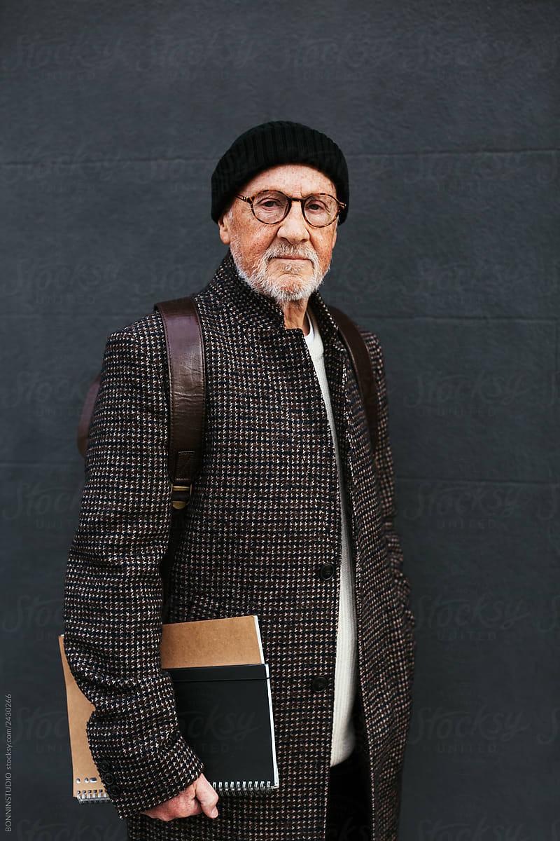 "Senior Man Portrait." by Stocksy Contributor "BONNINSTUDIO " - Stocksy