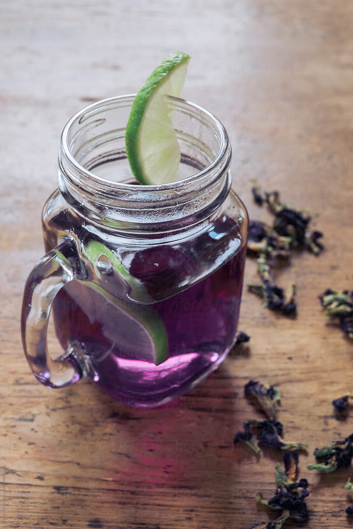 "Thai Herbal Blue Pea Flower Tea" by Stocksy Contributor "Rowena Naylor ...
