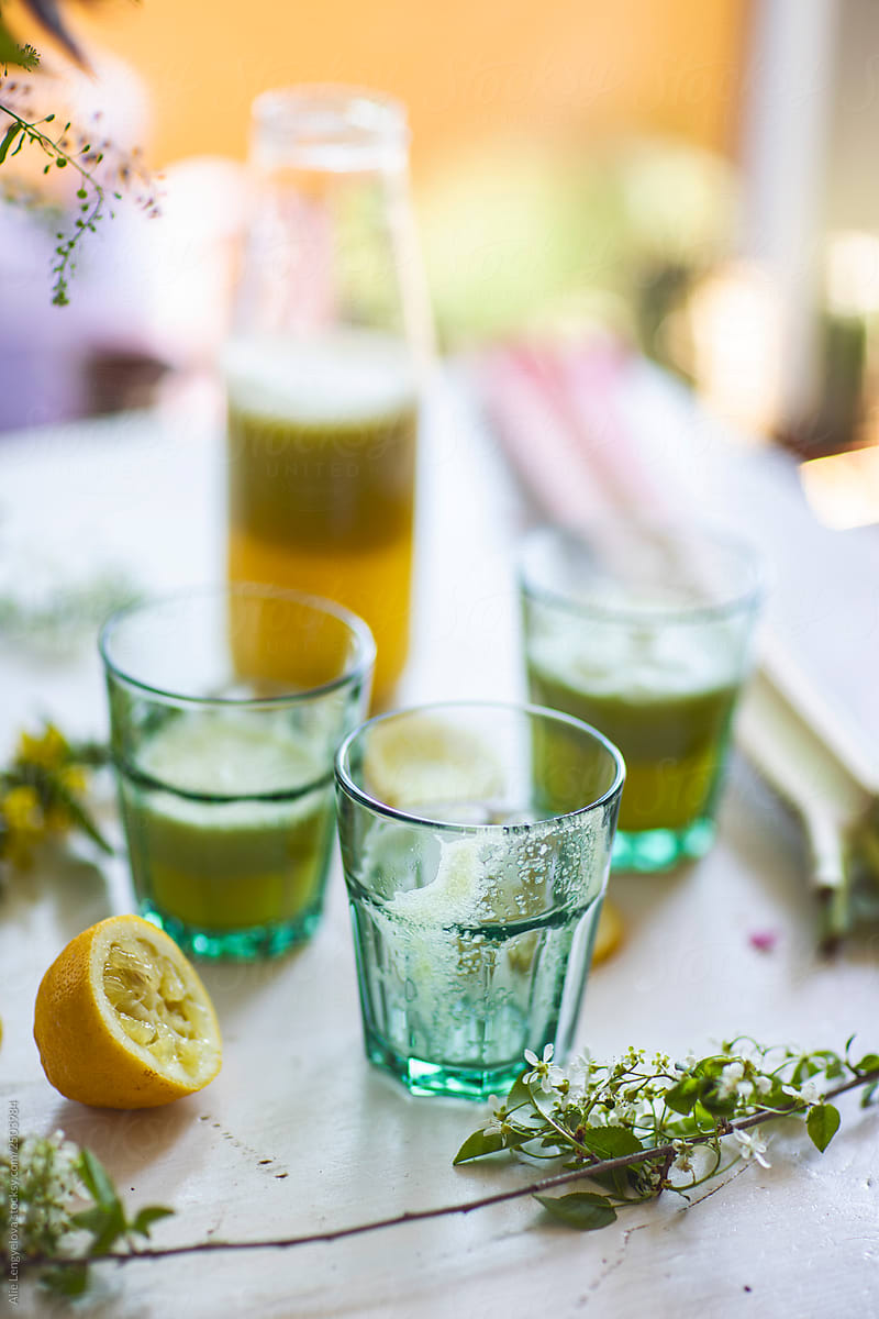 "Fresh Lemonade From Lemon With Mint Leafs" by Stocksy Contributor ...