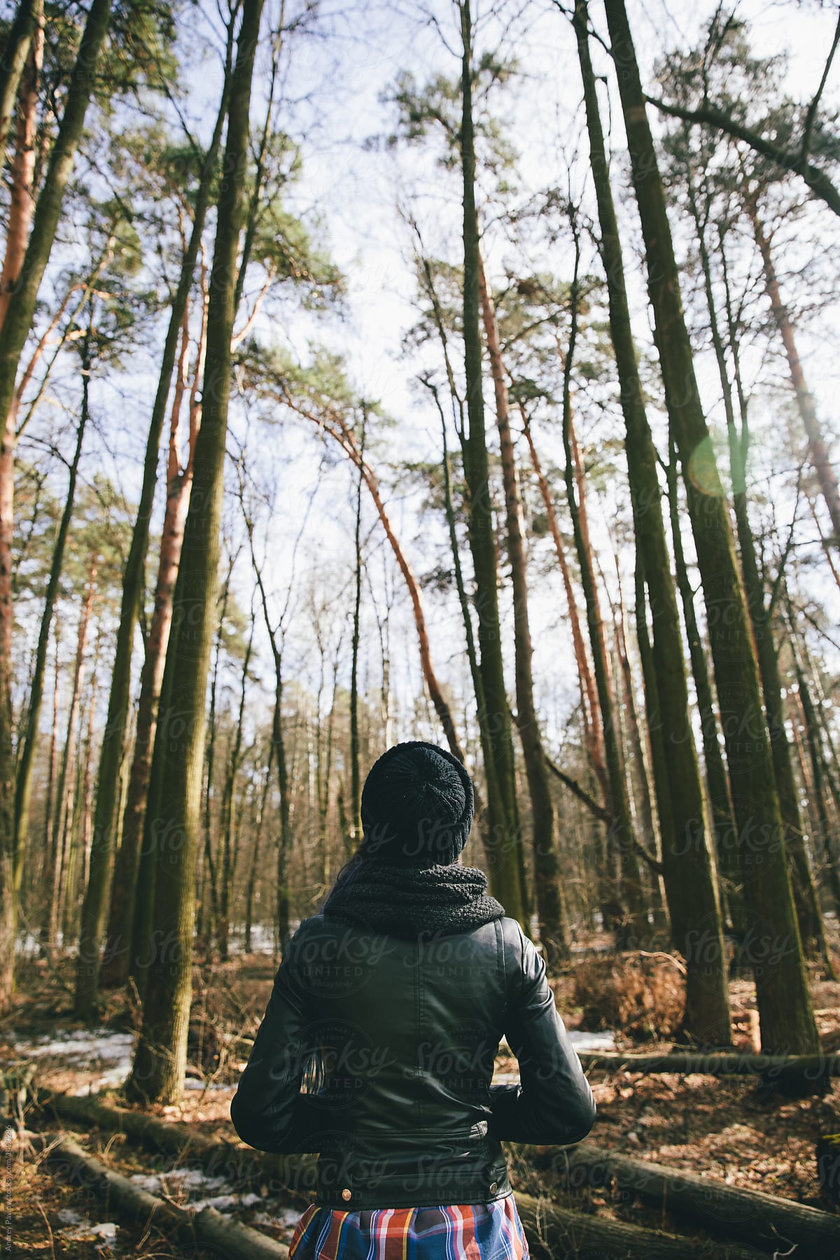 "Back View Of Woman In Forest" by Stocksy Contributor "Andrey Pavlov ...