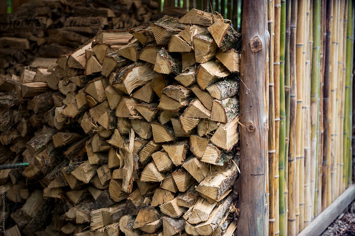 "Stacked Of Chopped Fire Wood Prepared In Storage" by Stocksy ...