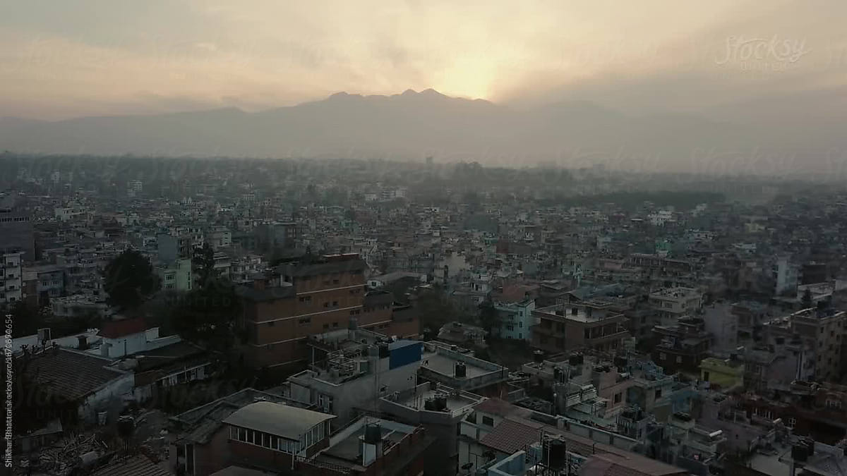 "HD: Panning Shot Of Kathmandu Valley On A Cold Winter Evening." by ...
