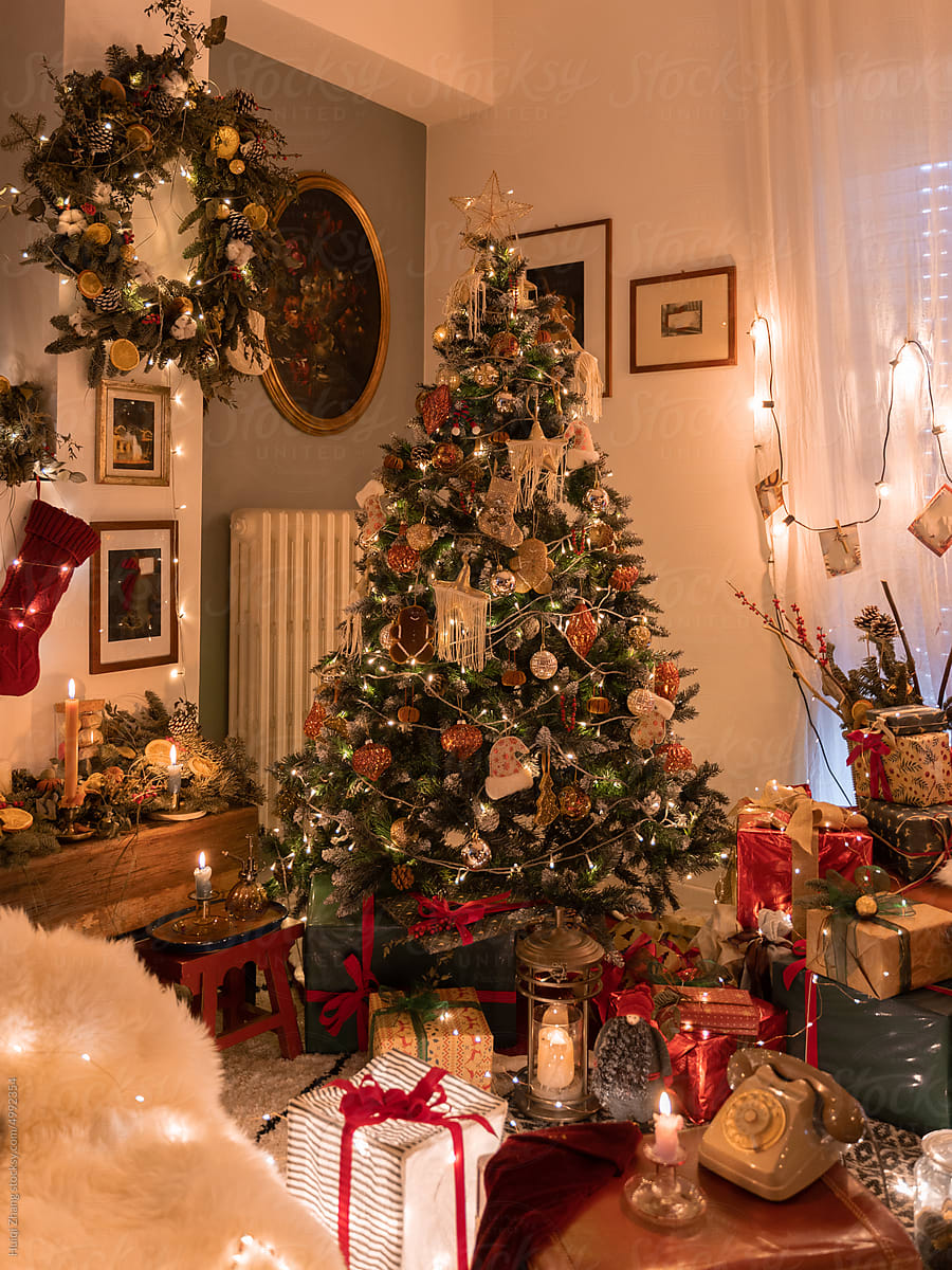 "Christmas Home Decorations" by Stocksy Contributor "Huiqi Zhang" - Stocksy