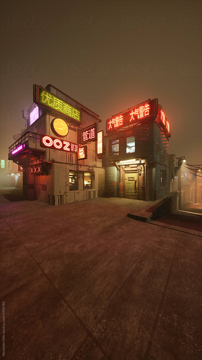 "Sci-Fi Futuristic Asian City" by Stocksy Contributor "Alexander Mils ...