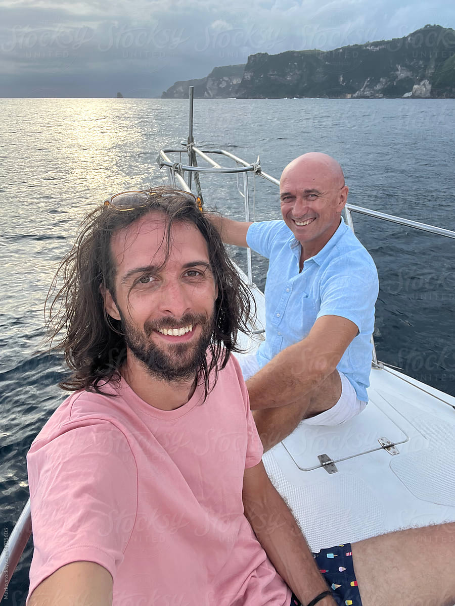  Father And Son On A Boat Travel By Stocksy Contributor Marko Stocksy