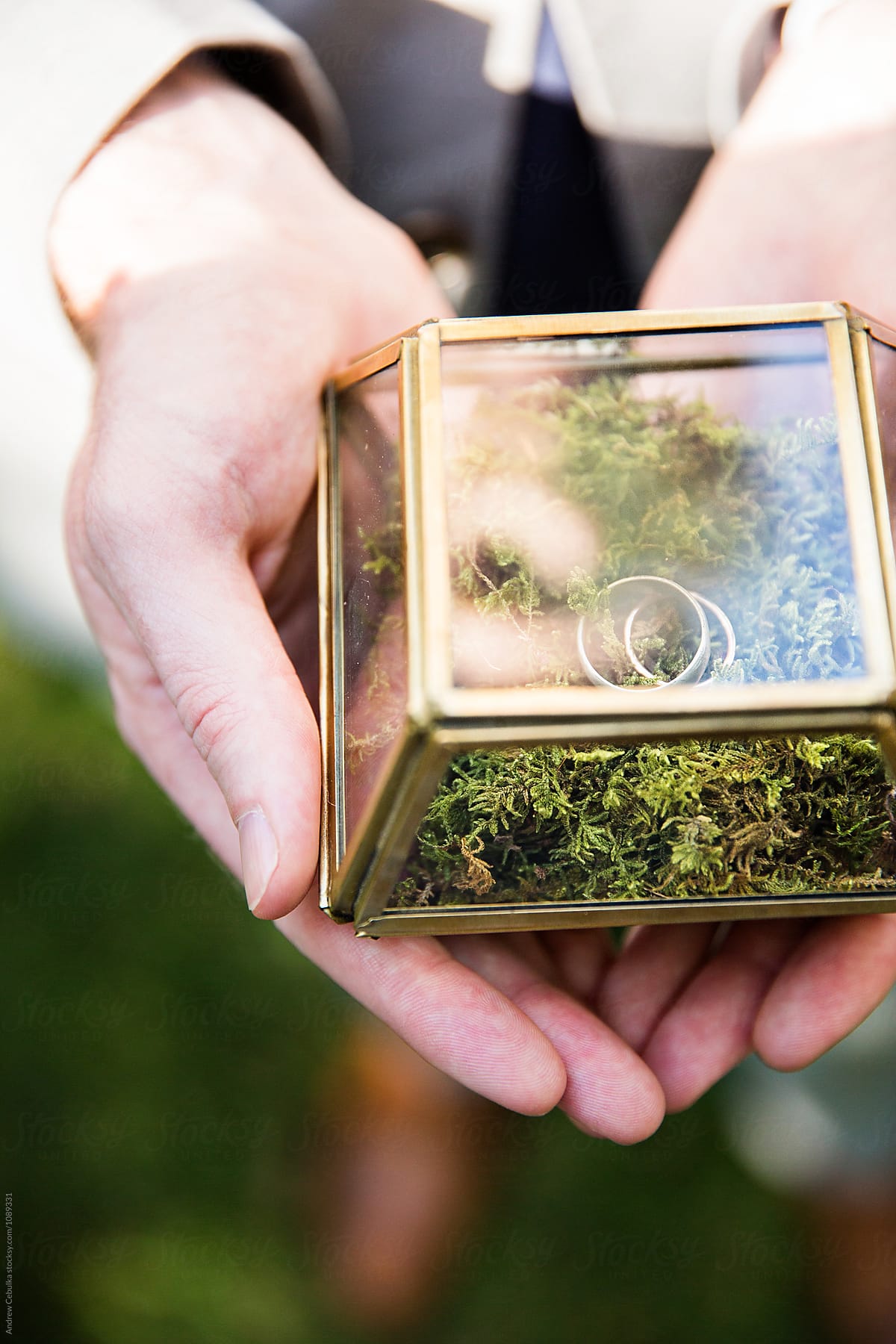 "Wedding Rings In Box" by Stocksy Contributor "Andrew Cebulka" - Stocksy