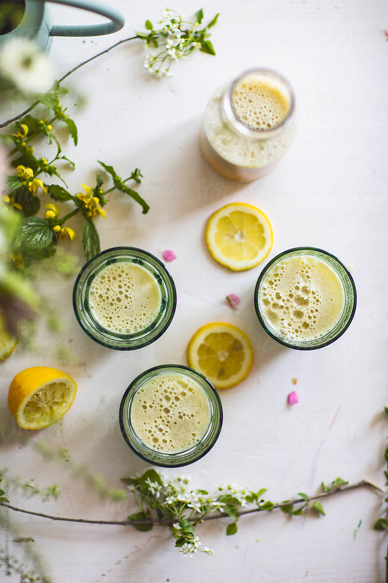 "Fresh Lemonade From Lemon With Mint Leafs" by Stocksy Contributor ...