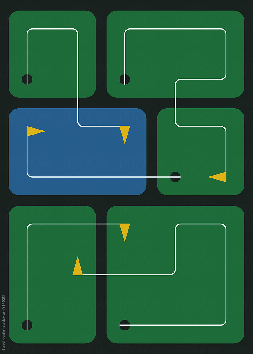 "Abstract Golf Course" by Stocksy Contributor "Sergei Krestinin" - Stocksy