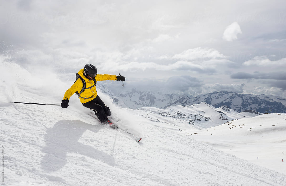 "Skier On The Slope" by Stocksy Contributor "Ibex.media" - Stocksy
