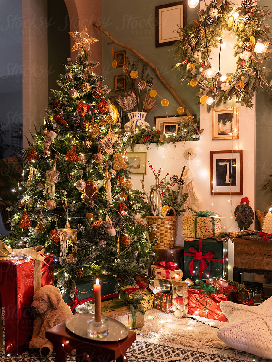 "Christmas Home Decorations" by Stocksy Contributor "Huiqi Zhang" - Stocksy