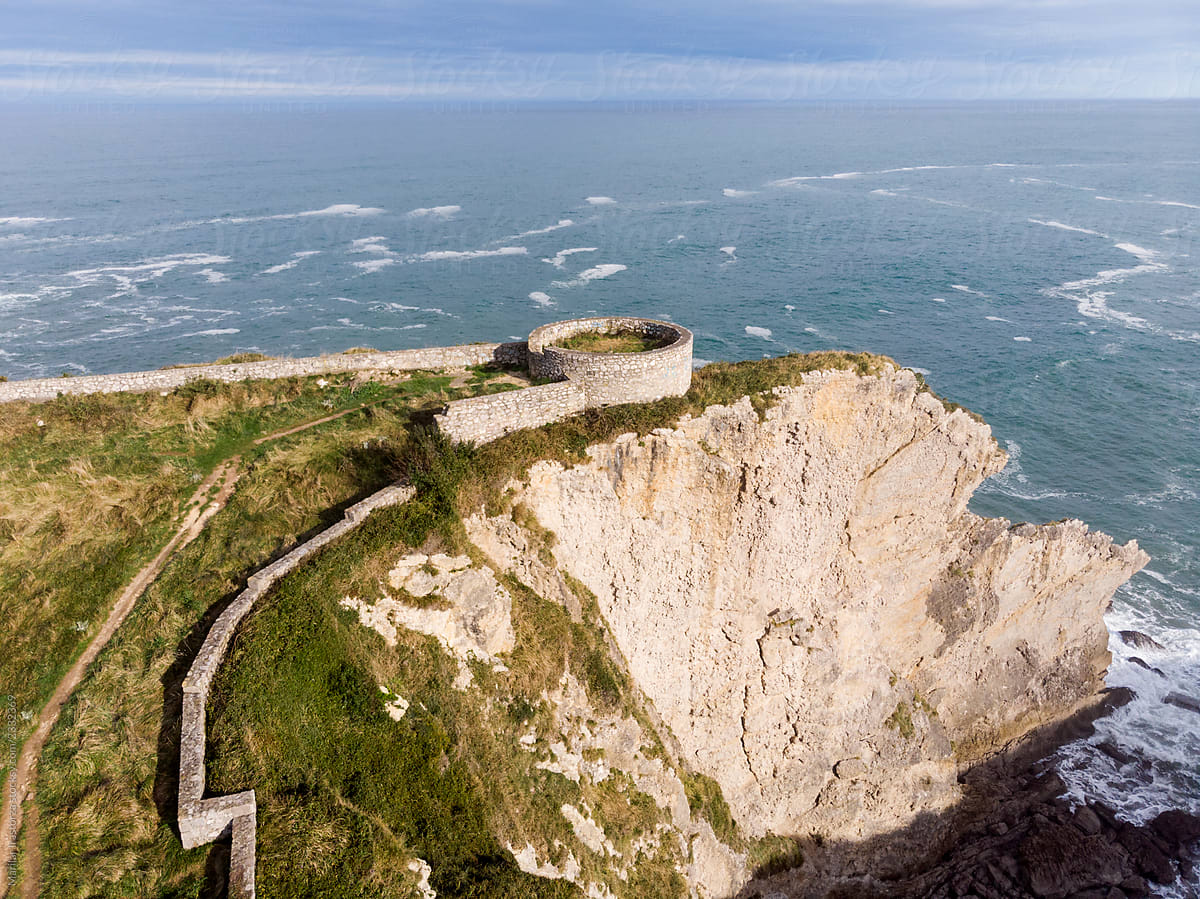 "Aerial View Of A Watchtower On A Coastal Cliff" by Stocksy Contributor ...