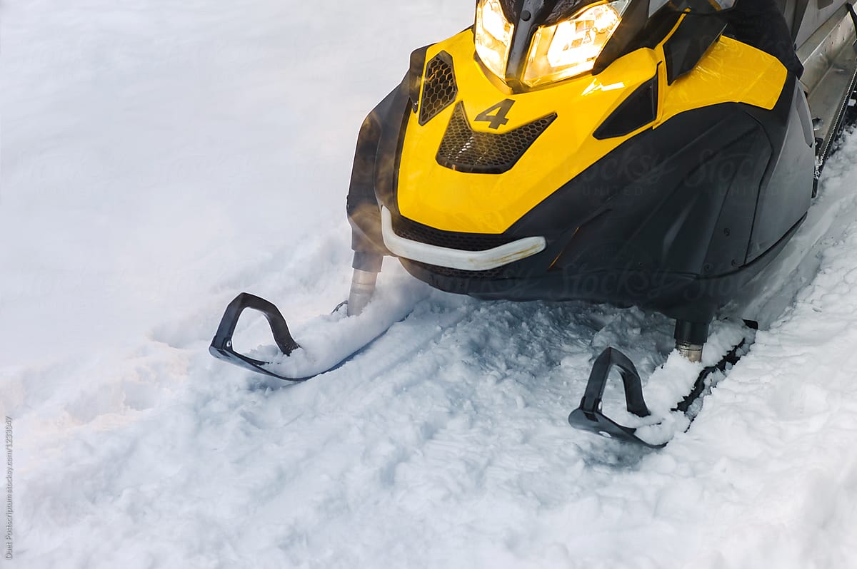 "Crop Snow Mobiles" by Stocksy Contributor "Duet Postscriptum" - Stocksy