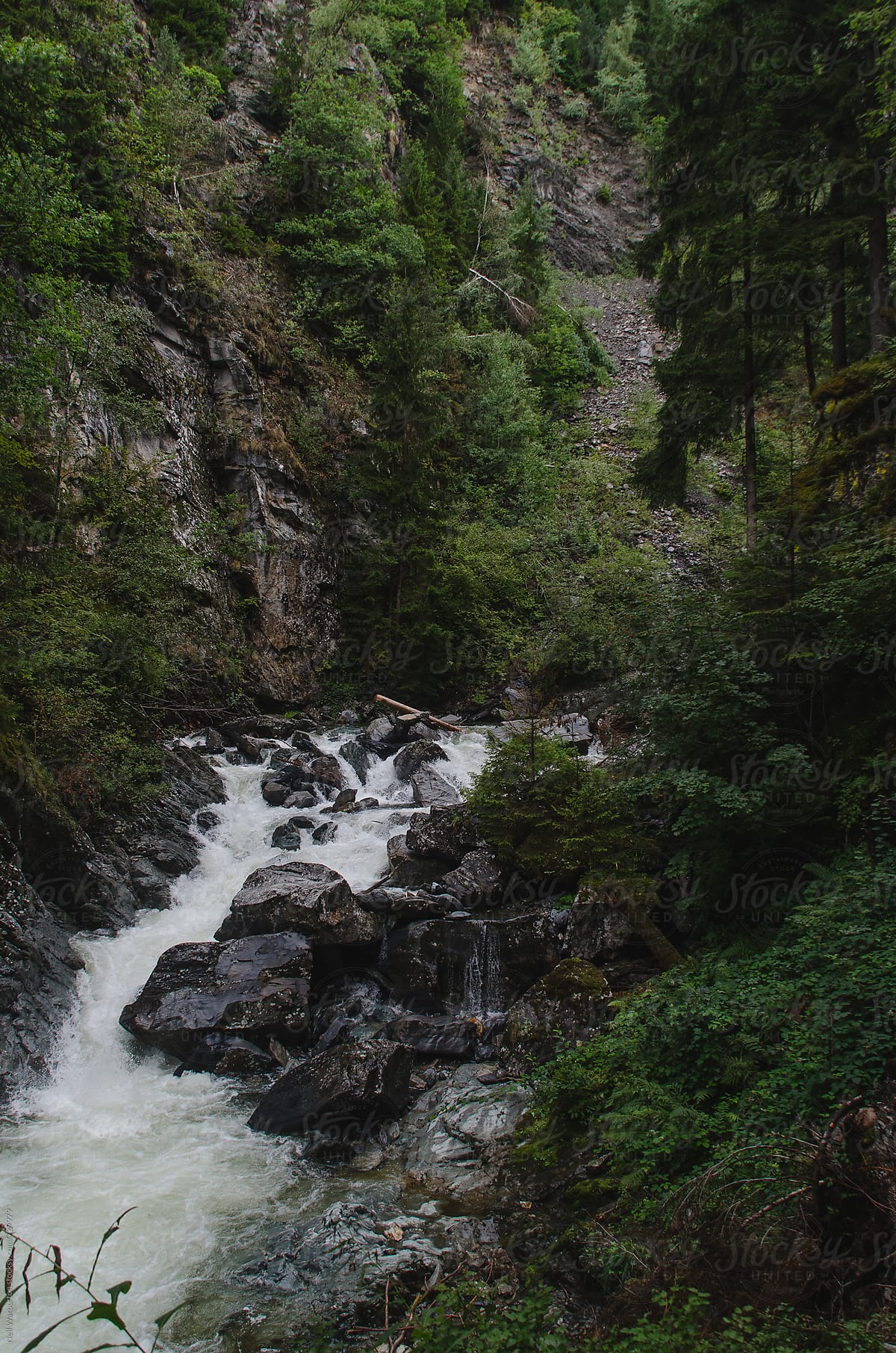 "River Flowing Through A Mountain Gorge" by Stocksy Contributor "Neil ...
