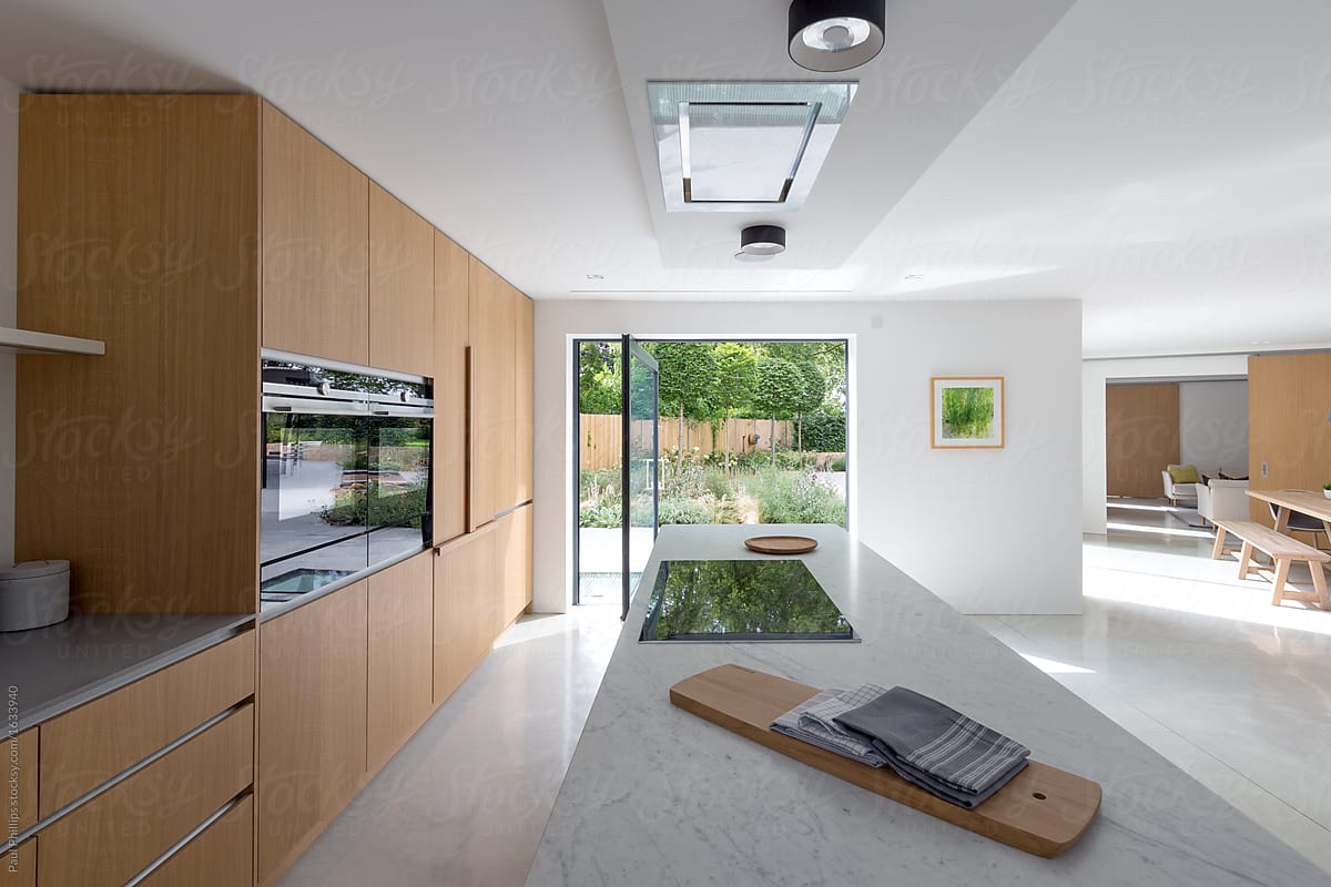 "Modern Kitchen With View To The Garden." by Stocksy Contributor "Paul ...