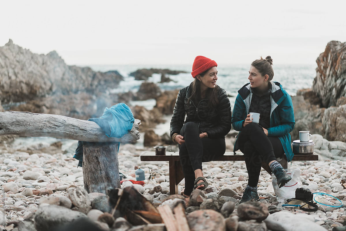 "Outdoor Friends At A Beach Campfire." by Stocksy Contributor "Juno ...