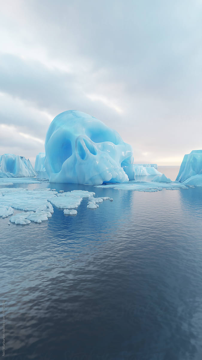 "Skull Shaped Iceberg" by Stocksy Contributor "Neil Warburton" - Stocksy