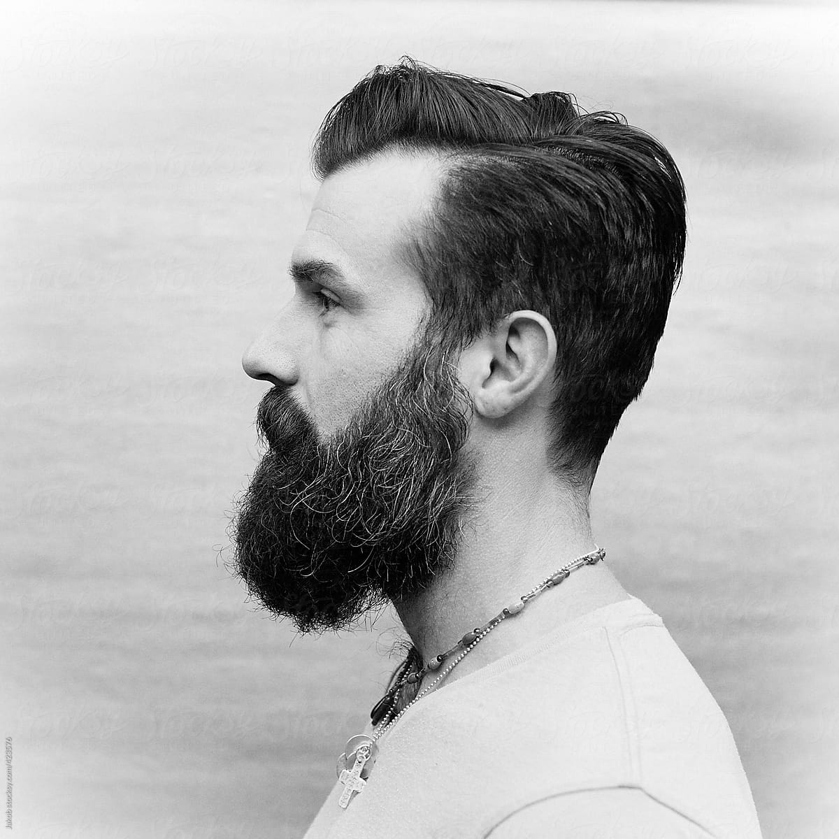 "Black And White Portrait Of A Bearded Man" by Stocksy Contributor ...
