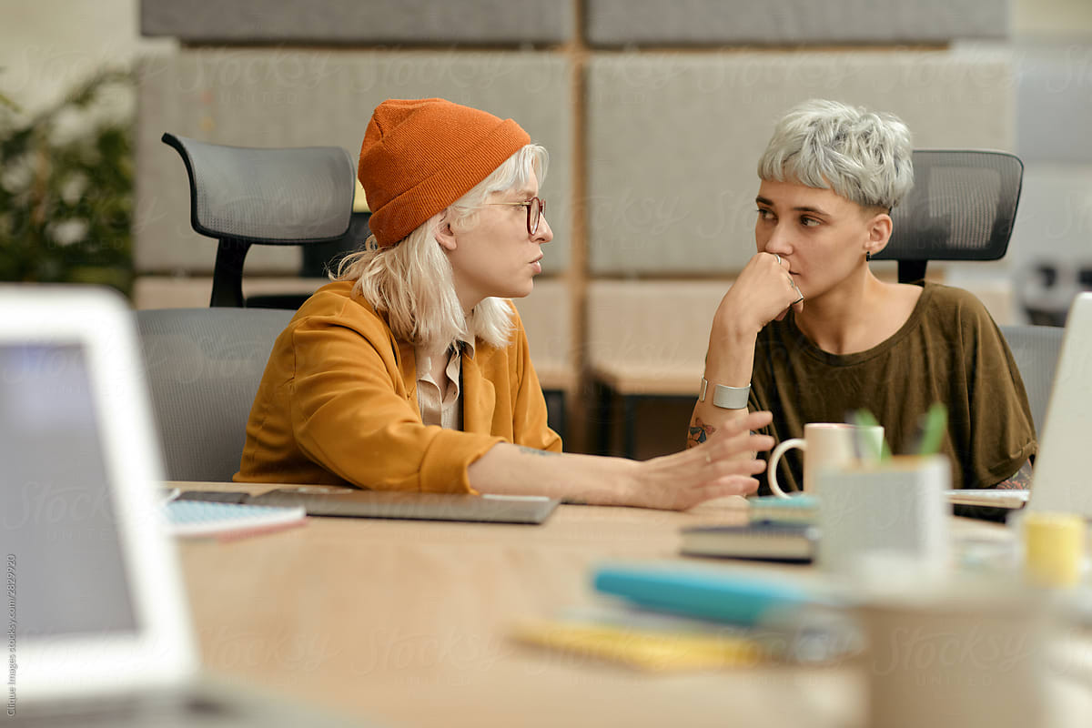 "Two Creative Women Discussing Their Ideas" by Stocksy Contributor ...