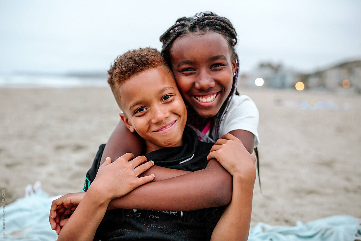 Black Brothers Hugging