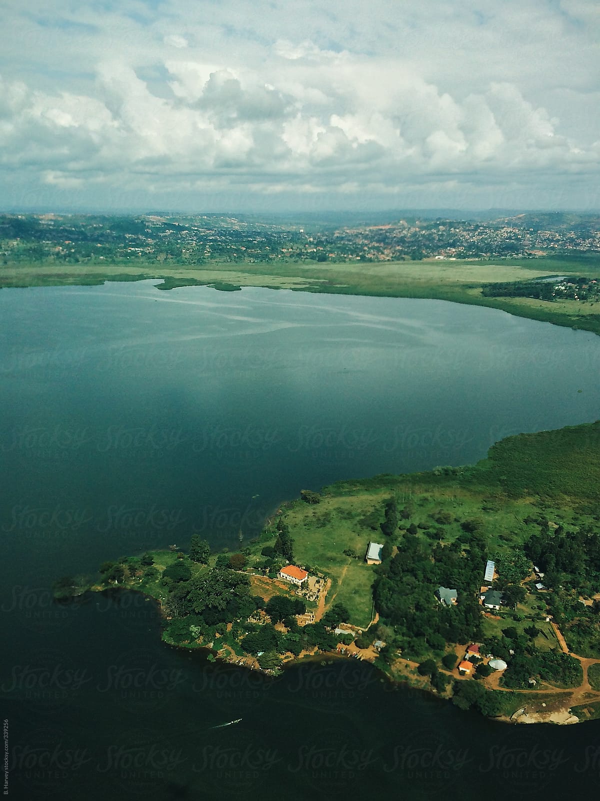 "Lake Victoria In Uganda From The Sky" by Stocksy Contributor "Branden ...