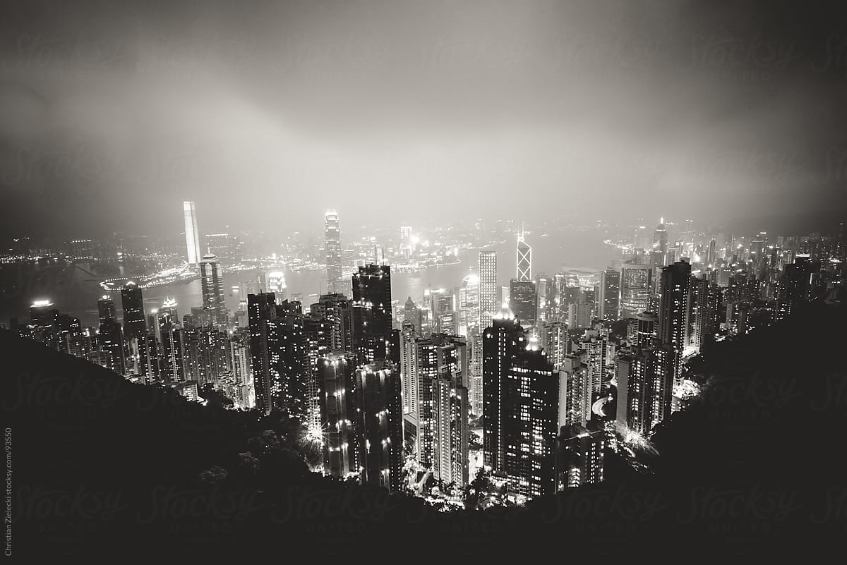 "Metropolis Skyline At Night" by Stocksy Contributor "Chris Zielecki ...