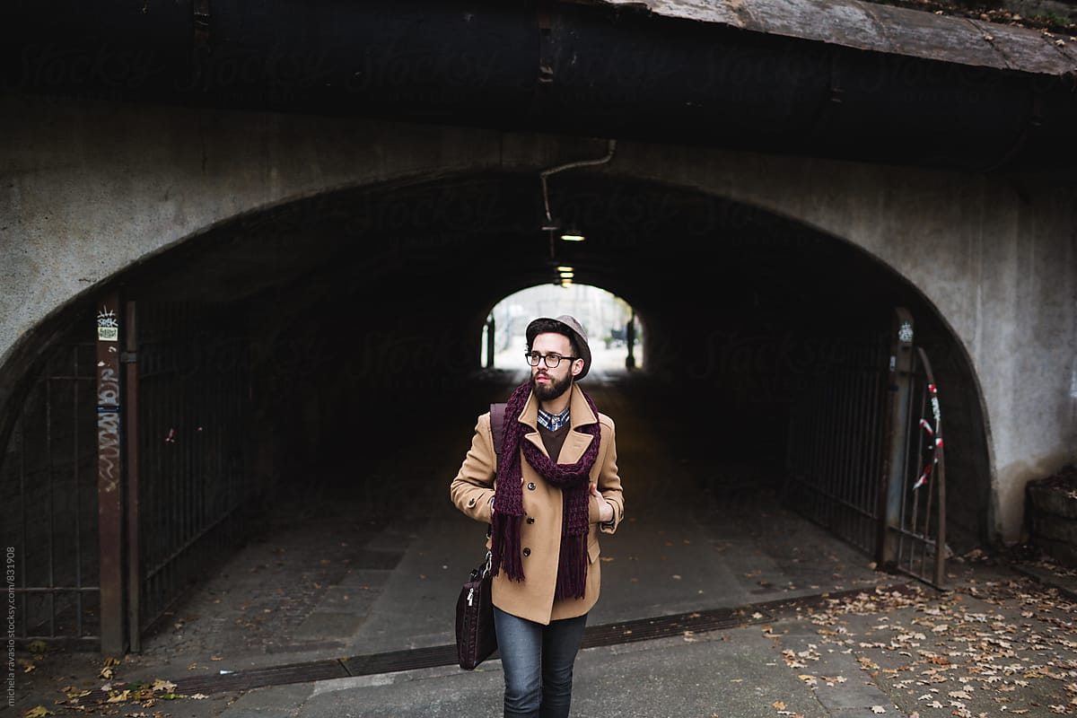 "Young Man Walking Around The City On A Cold Day" by Stocksy ...