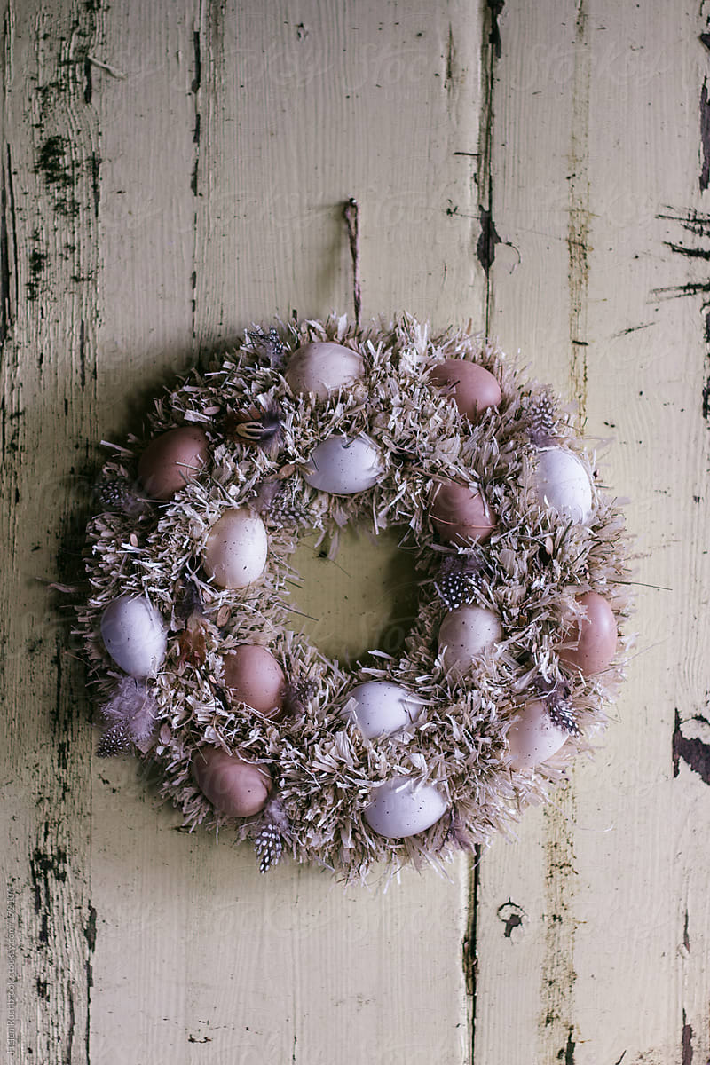 "Easter Wreath On A Dilapidated Door" by Stocksy Contributor "Helen ...