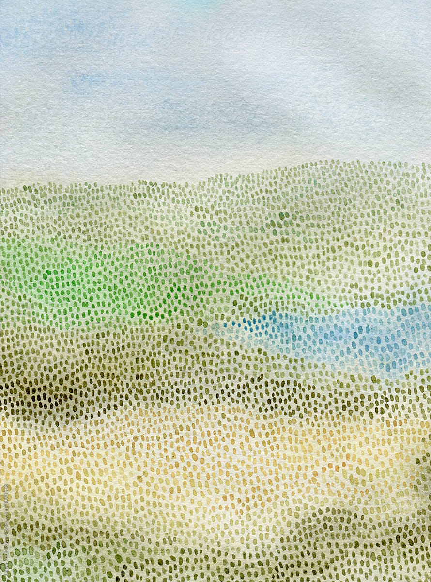 "Abstract Watercolor Spring Landscape" by Stocksy Contributor "Liliya ...
