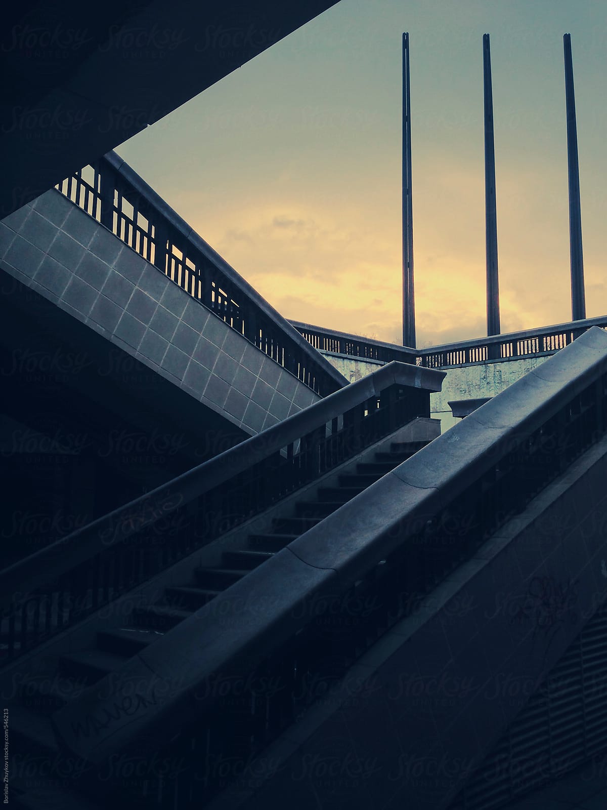 "City Underpass Stairs" by Stocksy Contributor "Borislav Zhuykov" - Stocksy