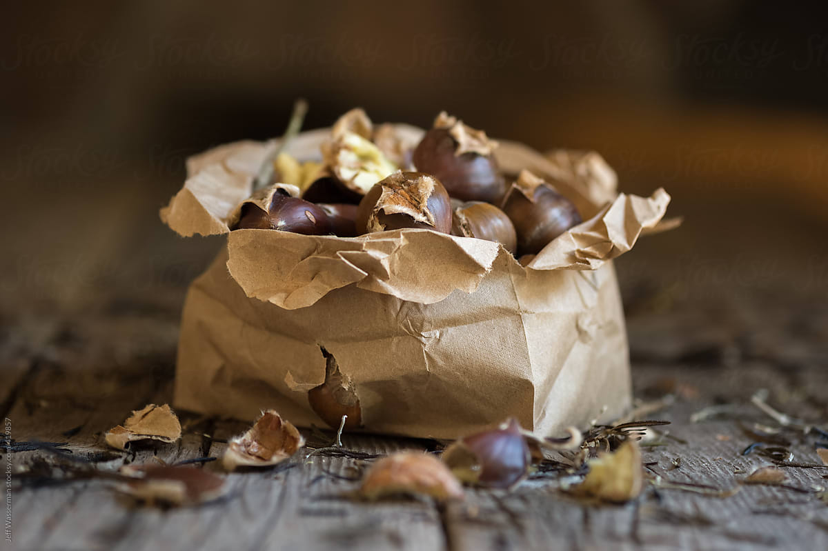 "Roasted Chestnuts In Bag" by Stocksy Contributor "Jeff Wasserman ...