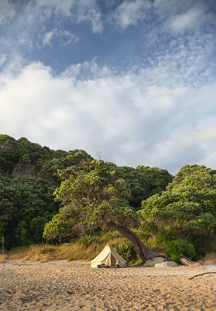 "A Perfect Camping Spot On The Beach" by Stocksy Contributor ...