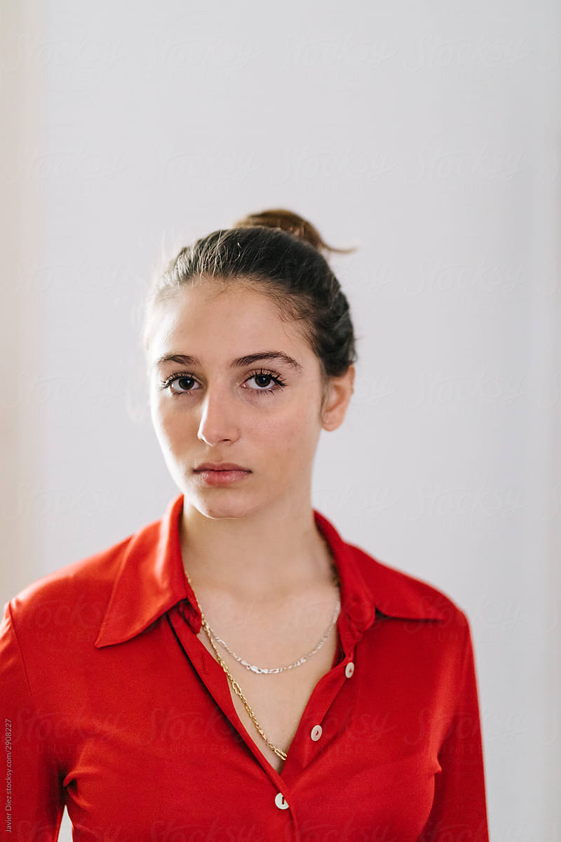 "Relaxed Female Looking At Camera" by Stocksy Contributor "Javier Díez ...