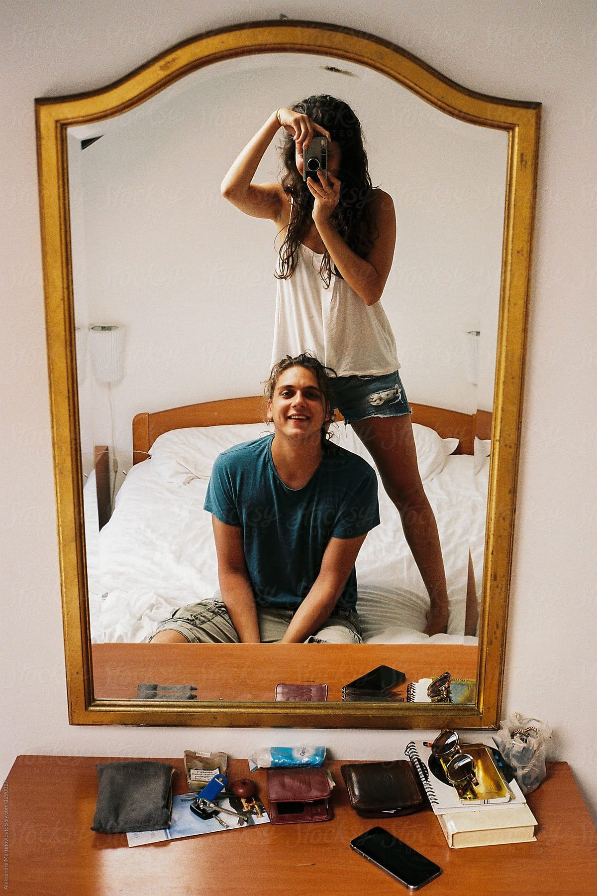"Couple In The Mirror" by Stocksy Contributor "Aleksandra Martinovic ...