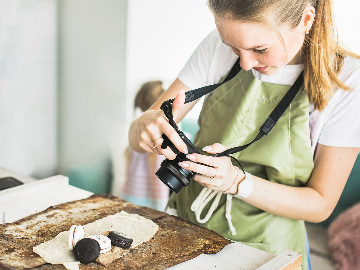 "Photographing Macrons" by Stocksy Contributor "Irina Efremova" - Stocksy
