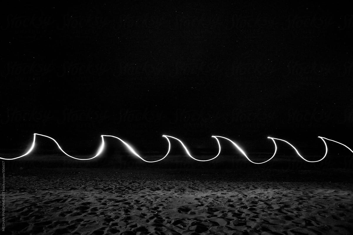"Light Painting Waves" by Stocksy Contributor "MEGHAN PINSONNEAULT ...