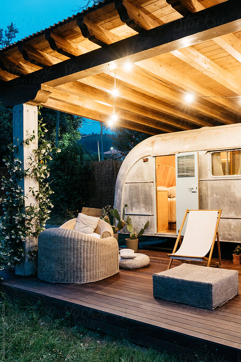 "Travel Trailer Front Side View At Twilight" by Stocksy Contributor ...