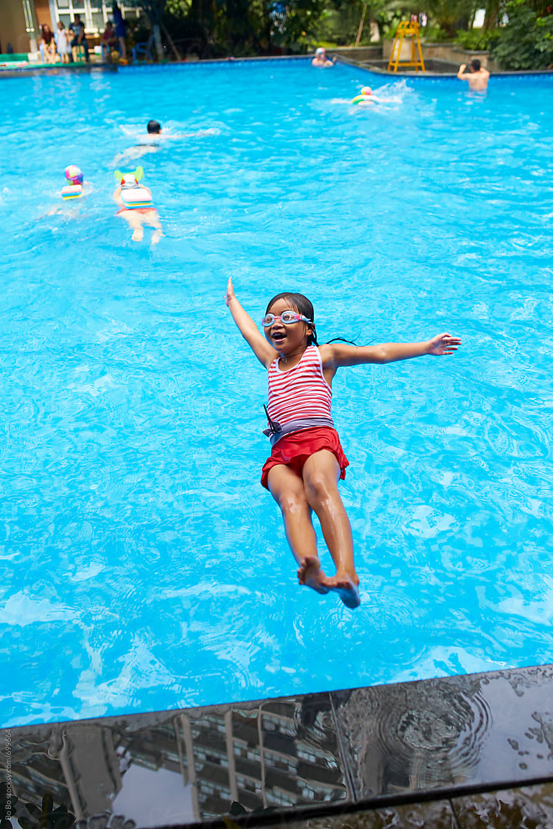 "Happy Asian Kids In Swimming Pool" by Stocksy Contributor "Bo Bo ...