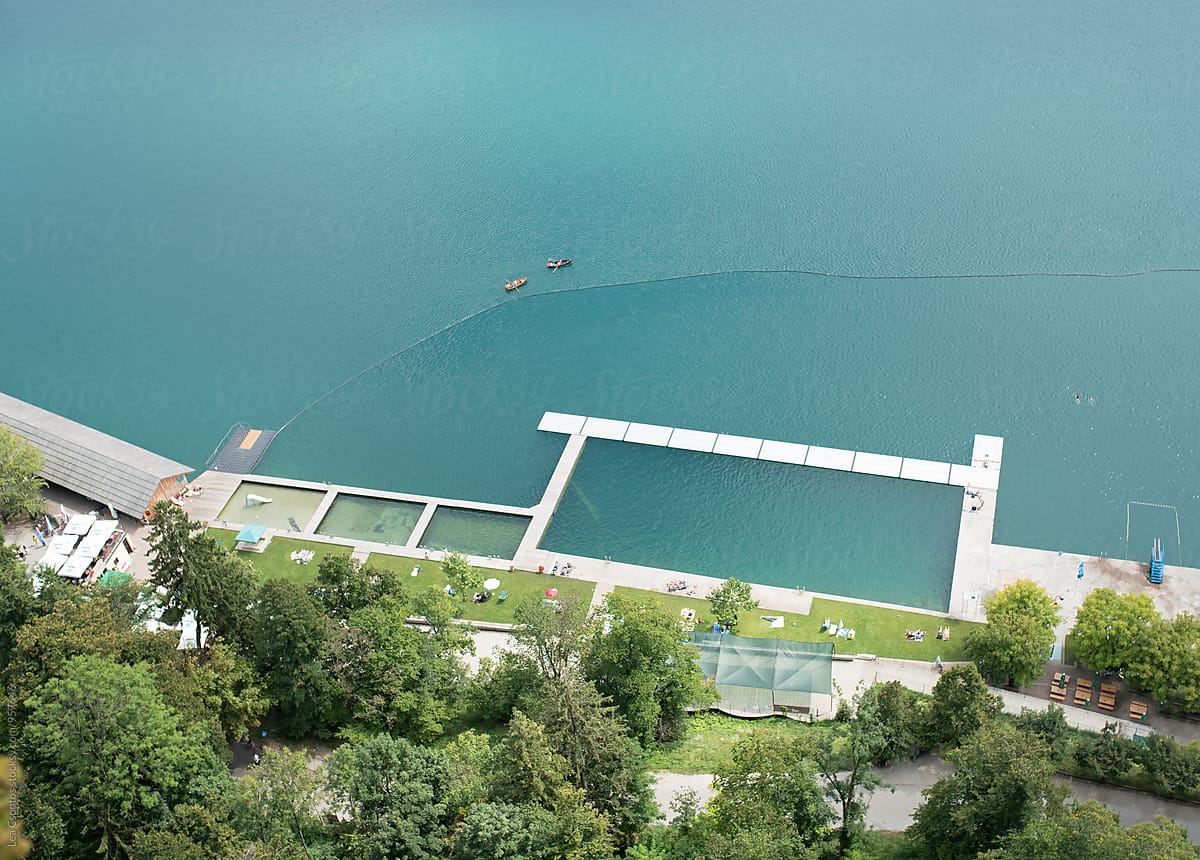 "Natural Outdoor Pool From Above" by Stocksy Contributor "Lea Csontos ...