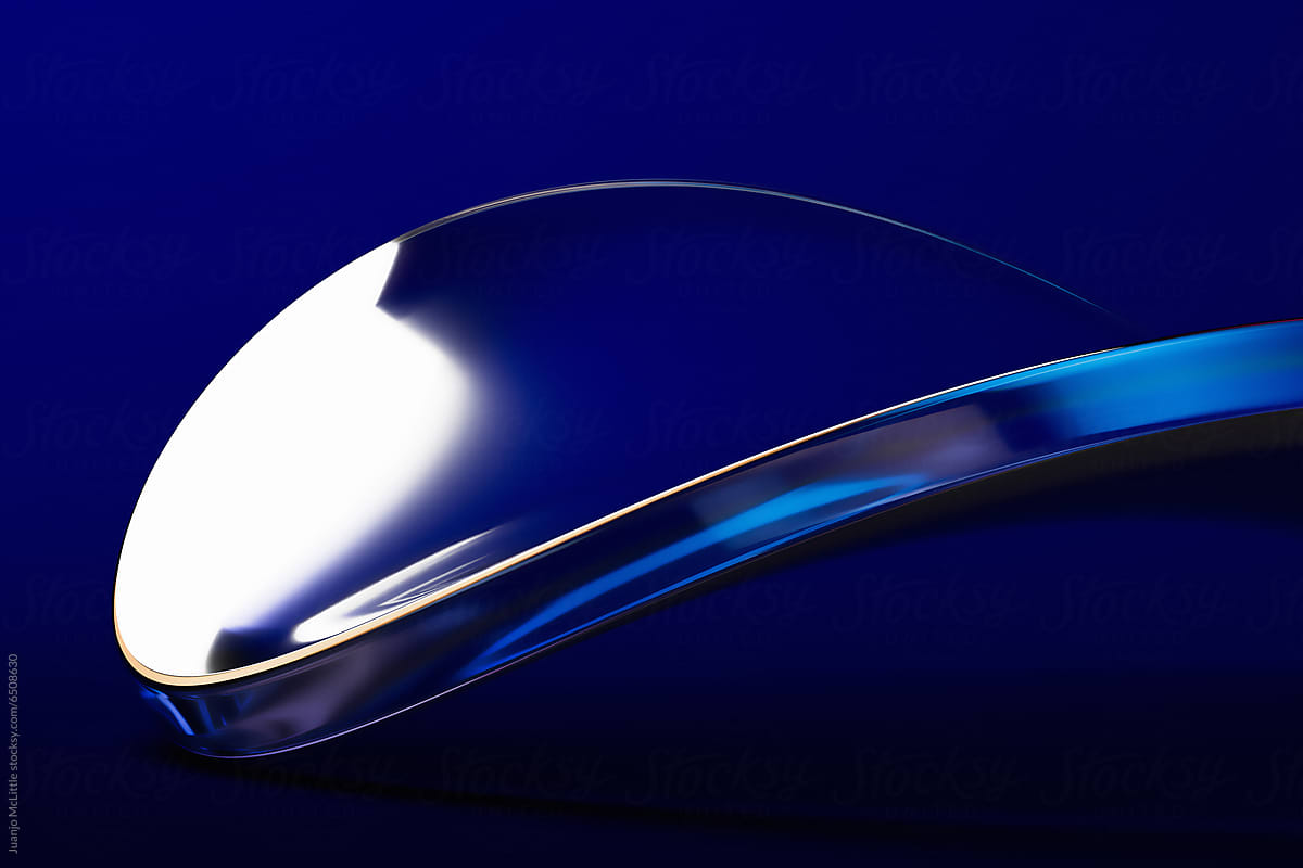 "Abstract Glass Shapes With Reflections On Dark Background" by Stocksy ...