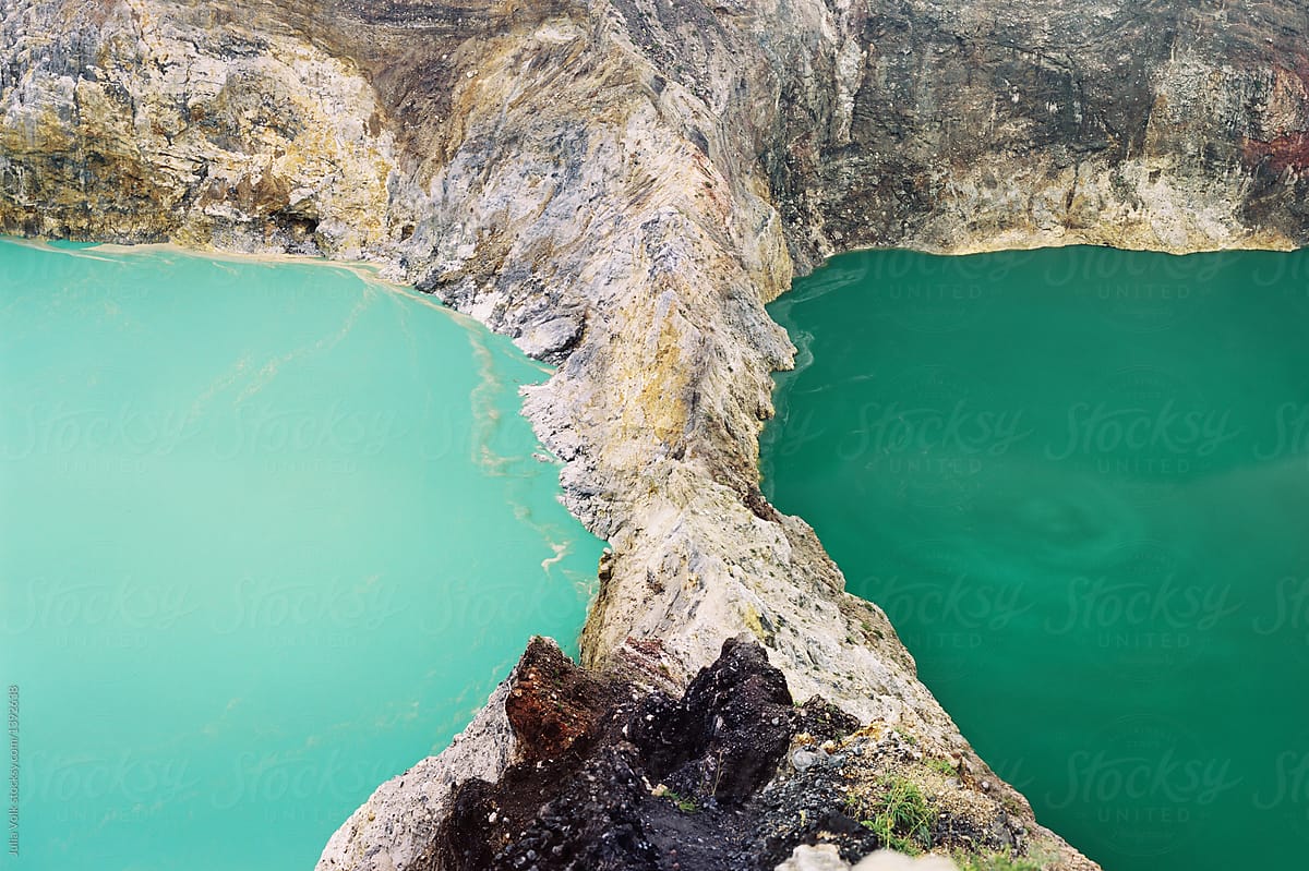"Lakes In Crater Of Volcano" by Stocksy Contributor "Julia Volk" - Stocksy