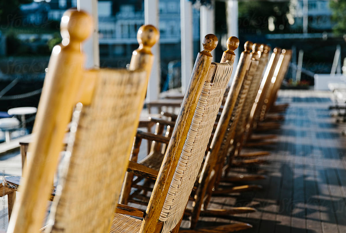 "Waterfront Rocking Chairs" by Stocksy Contributor "Raymond Forbes LLC ...