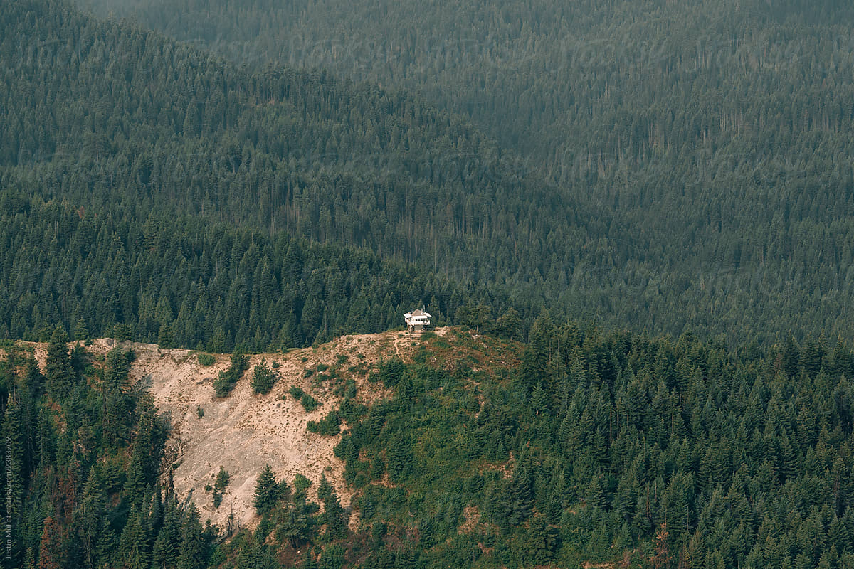 "Fire Lookout Tower" by Stocksy Contributor "Justin Mullet" - Stocksy