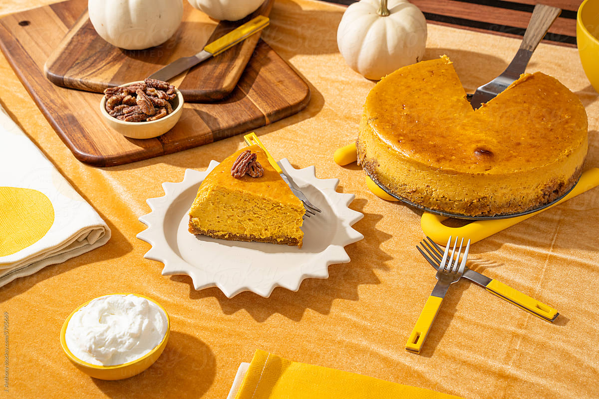 "Pumpkin Cheesecake Dessert" by Stocksy Contributor "J. Anthony" - Stocksy