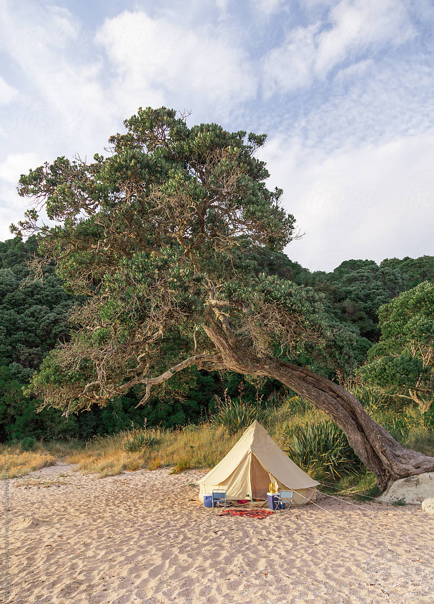 "A Perfect Camping Spot On The Beach" by Stocksy Contributor ...