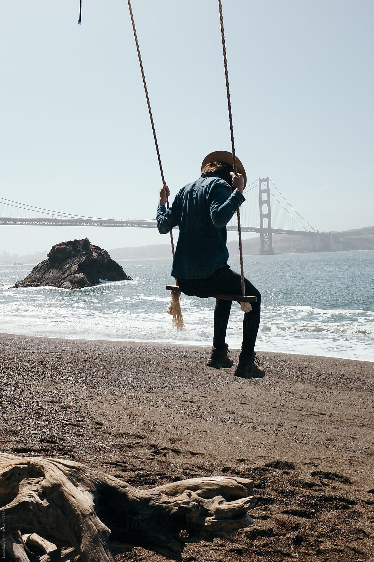 "Swinging On The Beach." by Stocksy Contributor "Lucas Saugen ...