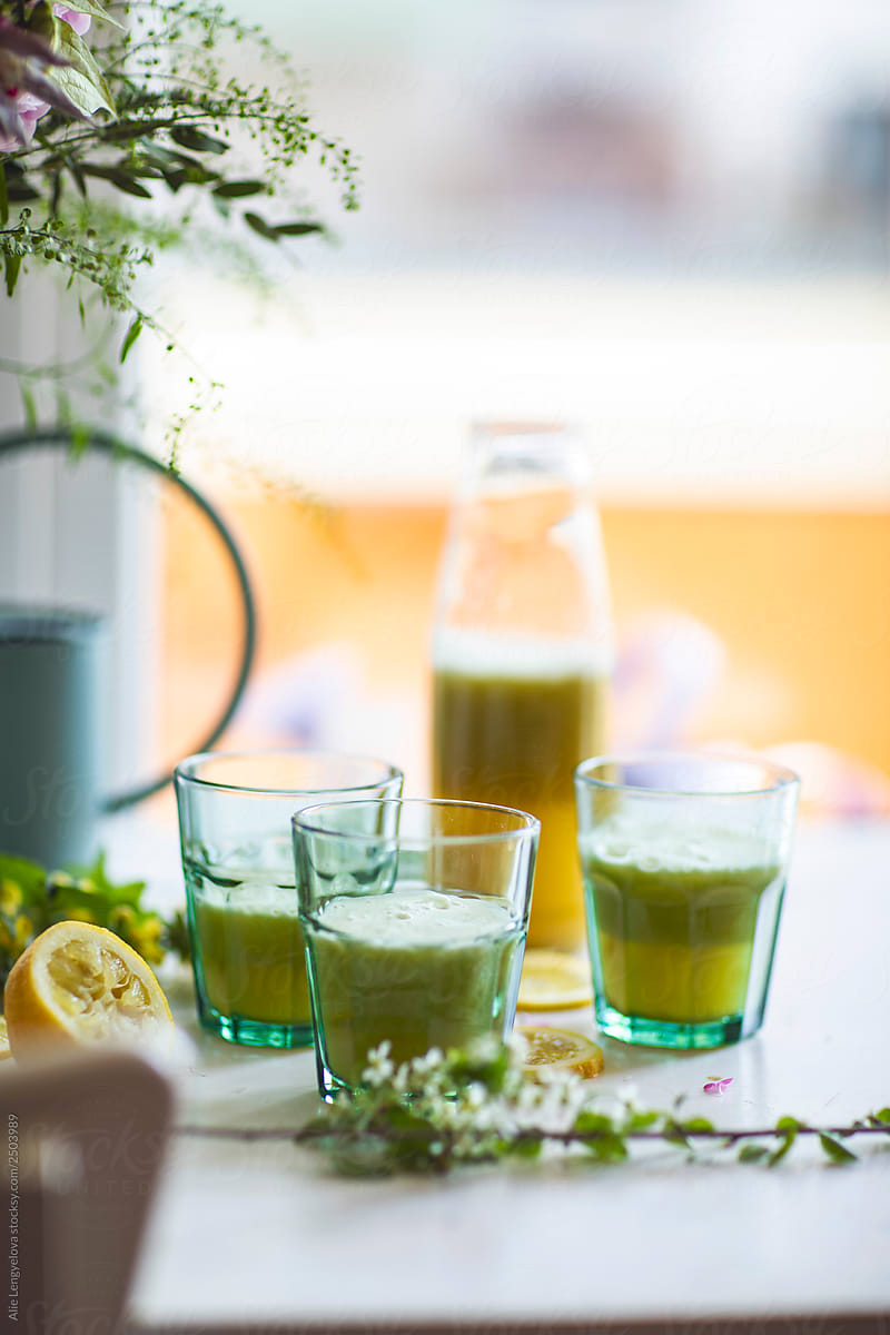 "Fresh Lemonade From Lemon With Mint Leafs" by Stocksy Contributor ...
