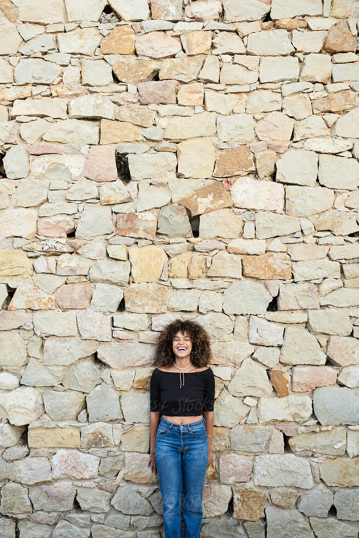 "Happy Brunette Laughing" by Stocksy Contributor "Guille Faingold ...