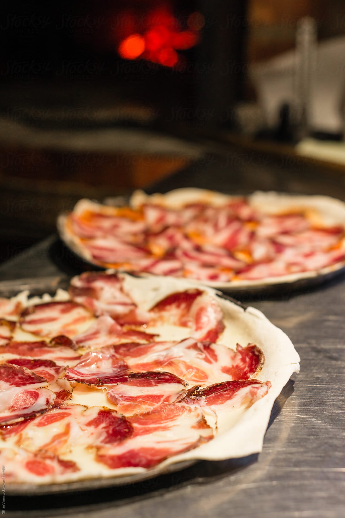 "Simple Traditional Pizza With Home Cured Capocollo Italian Salam" by ...